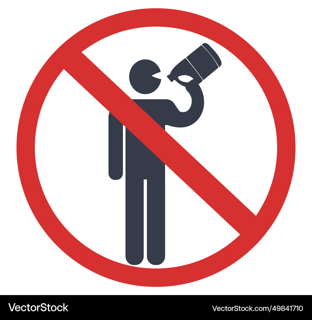 Warning do not ingest symbol Royalty Free Vector Image