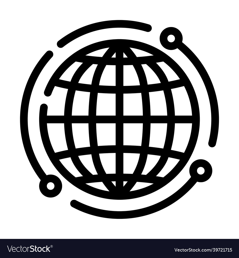 Business globalization line icon Royalty Free Vector Image Business globalization line icon Royalty Free Vector Image