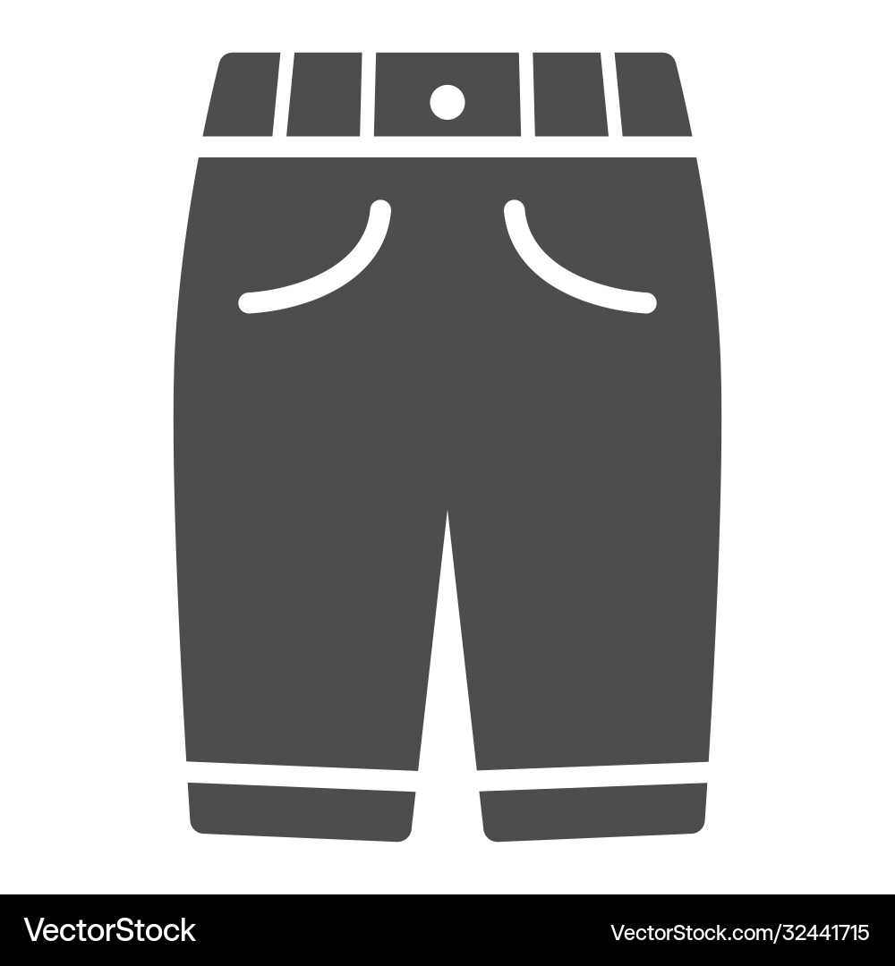 Capri solid icon clothes concept man sport pants Vector Image