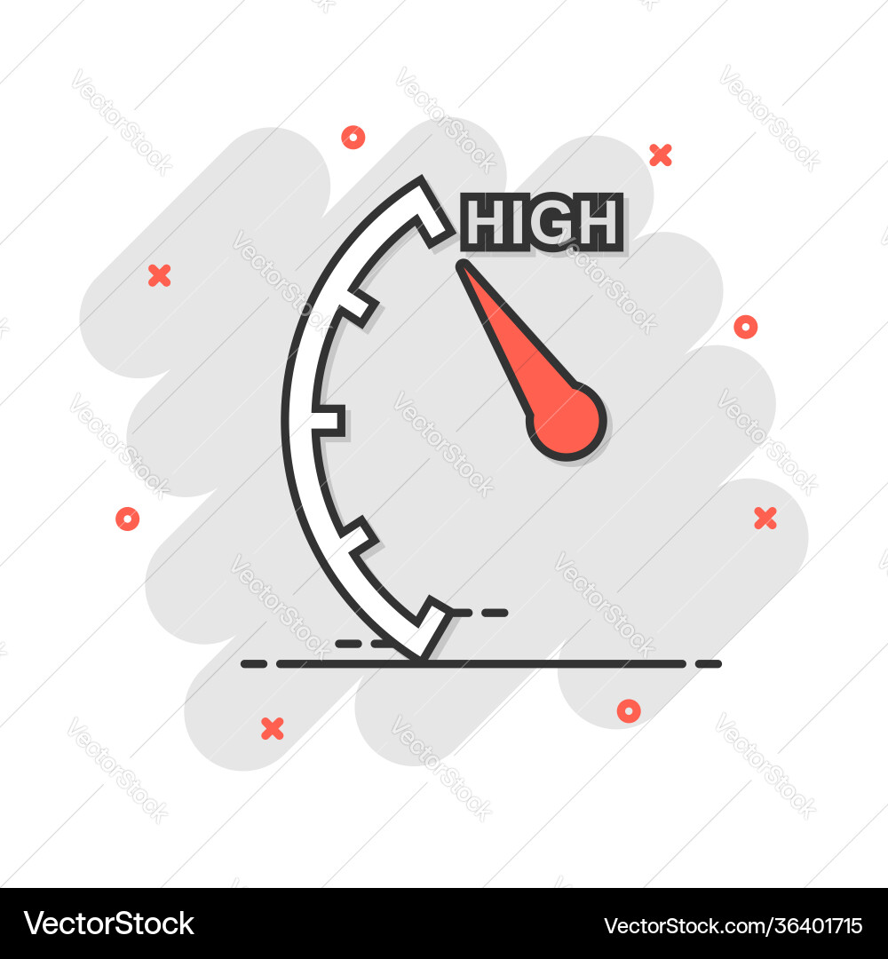 Cartoon high level icon in comic style Royalty Free Vector
