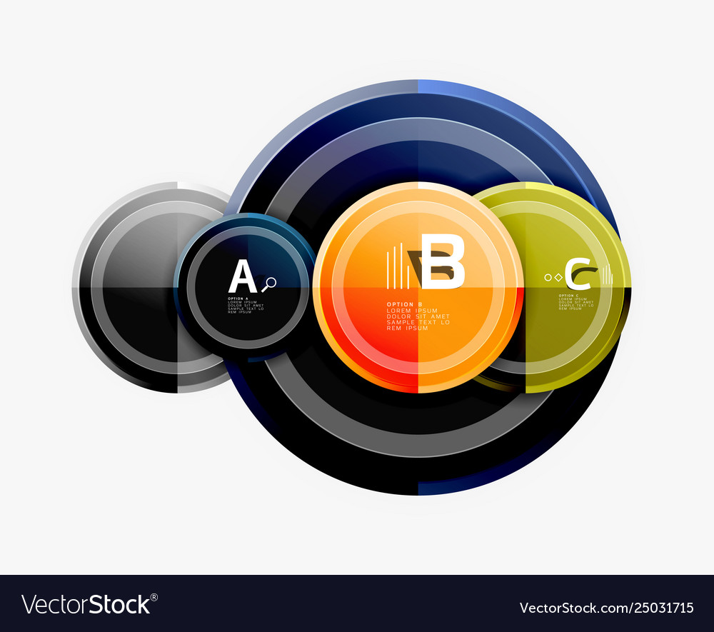 Circular pattern abstract circles composition Vector Image