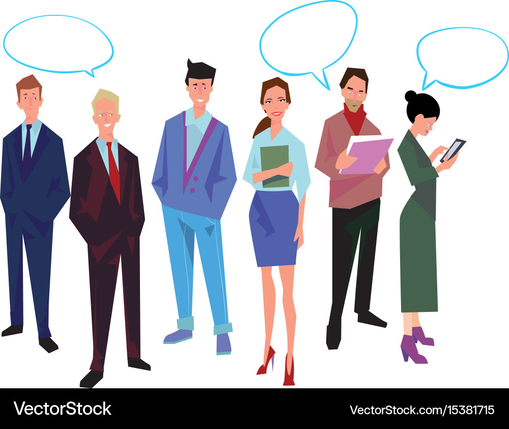 Group of office workers employees managers Vector Image
