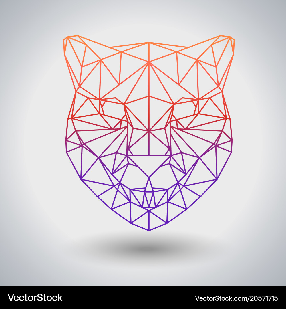 Hipster polygonal animal cheetah triangle Vector Image