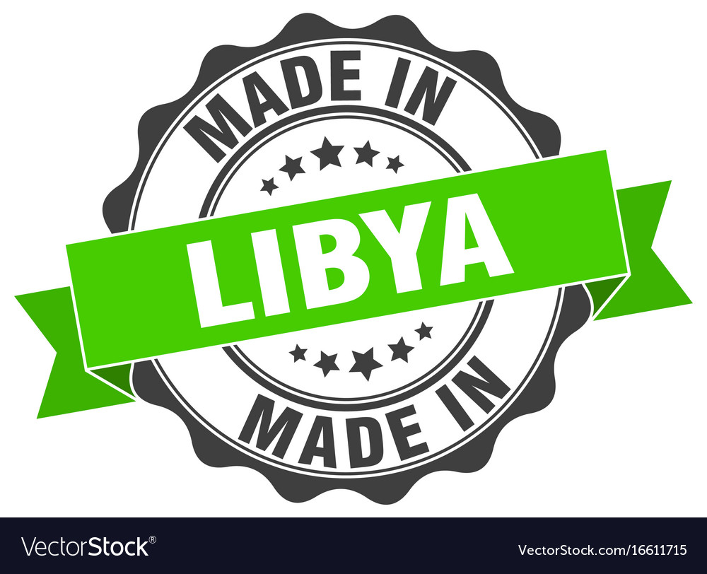 Made in libya round seal Royalty Free Vector Image