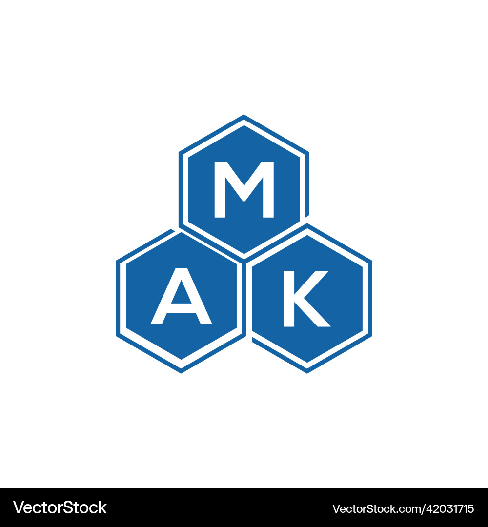 Mak letter logo design on white background Vector Image