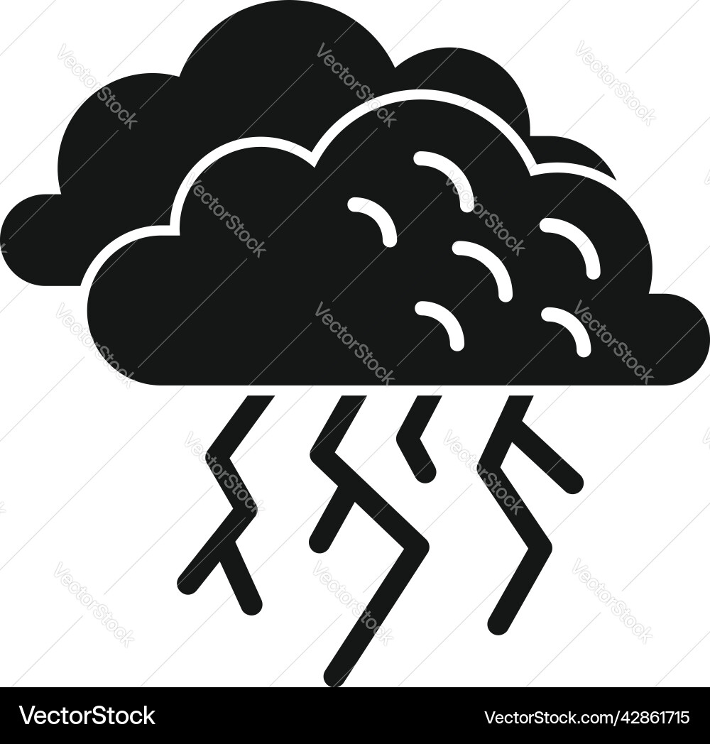 Morning storm icon simple cloud rain Royalty Free Vector