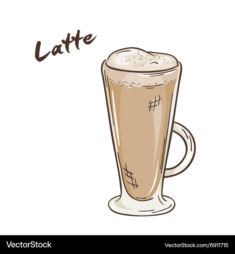 Printable of isolated cup Royalty Free Vector Image