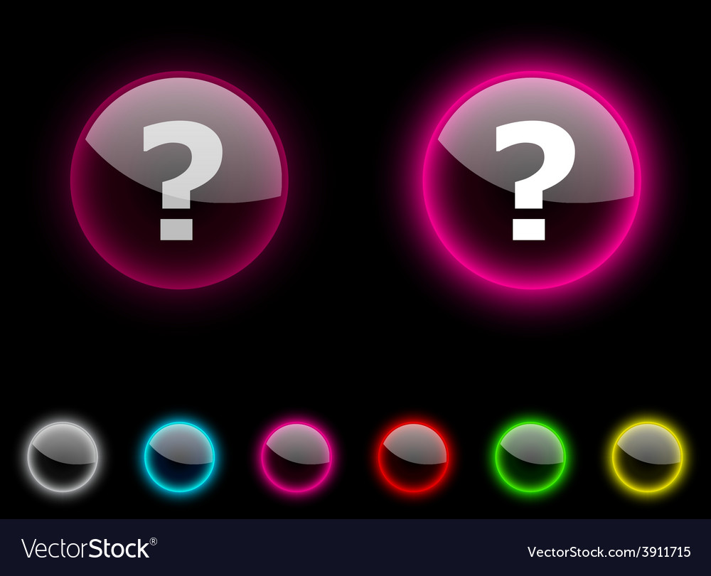 Question button Royalty Free Vector Image - VectorStock