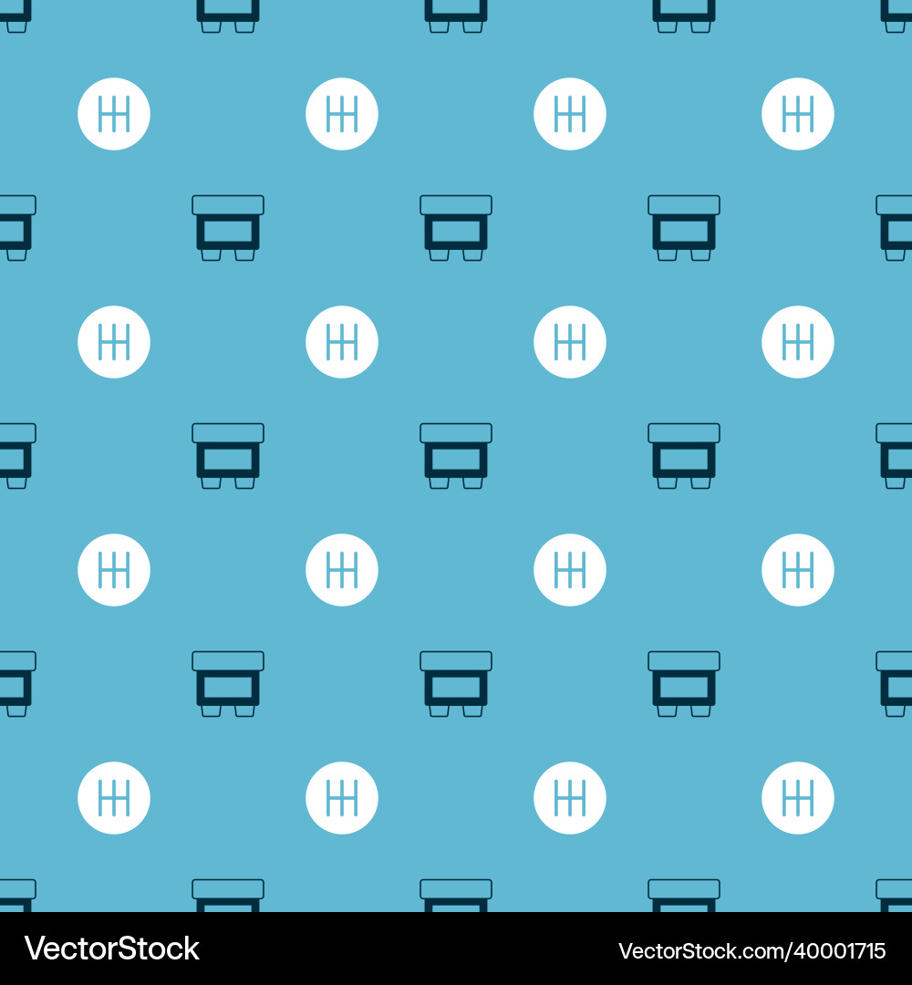 Set fuse and gear shifter on seamless pattern Vector Image