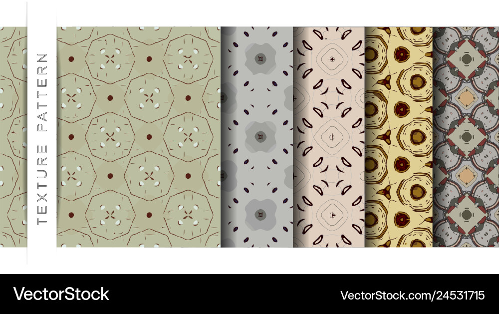 Set of the texture pattern wallpaper backg Vector Image