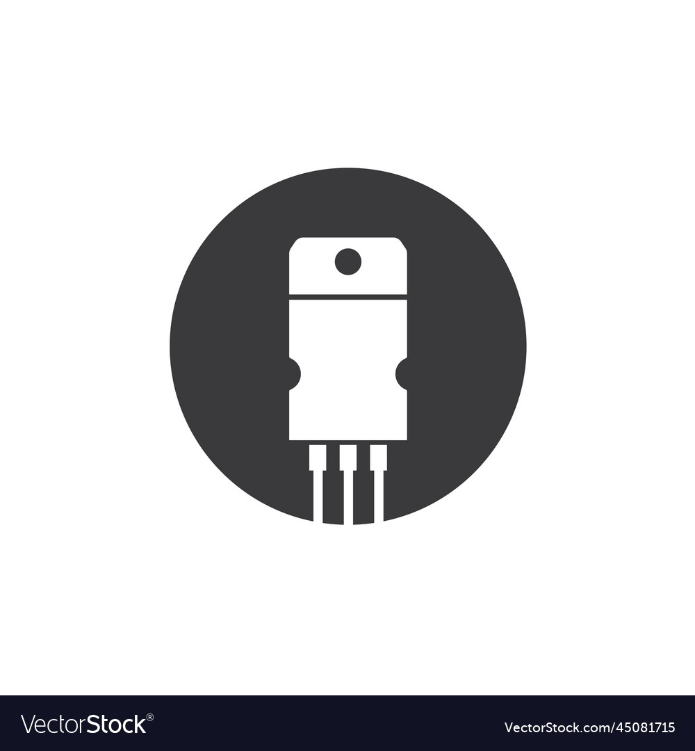 Transistor Icon Design Template Royalty Free Vector Image