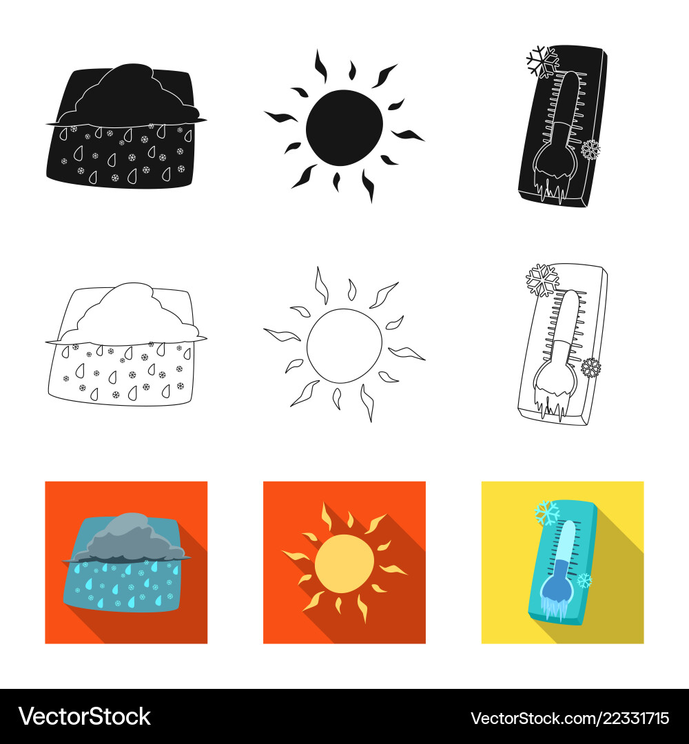 Weather and climate logo Royalty Free Vector Image