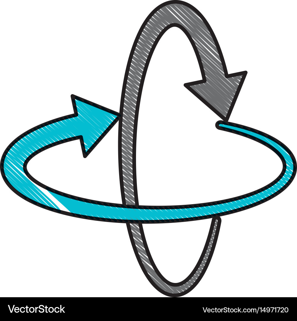 Arrows around in all directions Royalty Free Vector Image