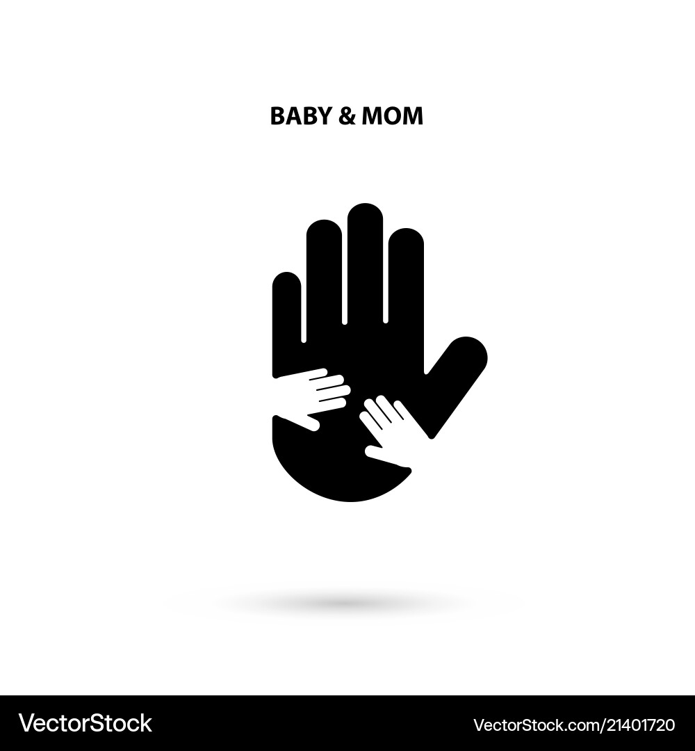 Big hand and small hand iconidea sign Royalty Free Vector