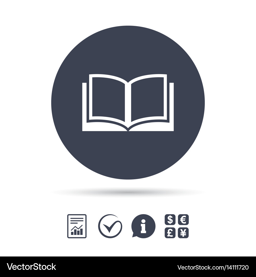 Book sign icon open symbol Royalty Free Vector Image