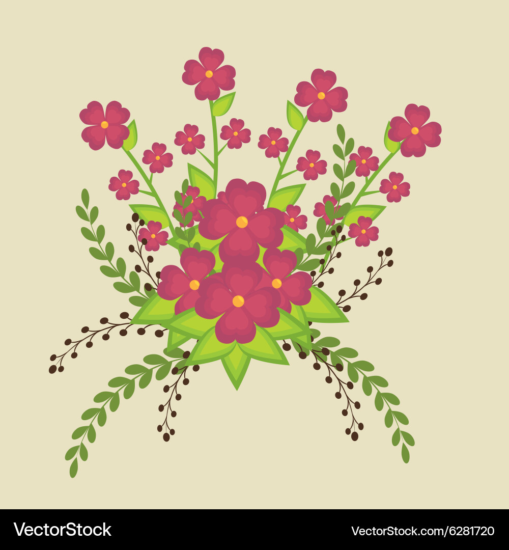 Flowers and floral design Royalty Free Vector Image