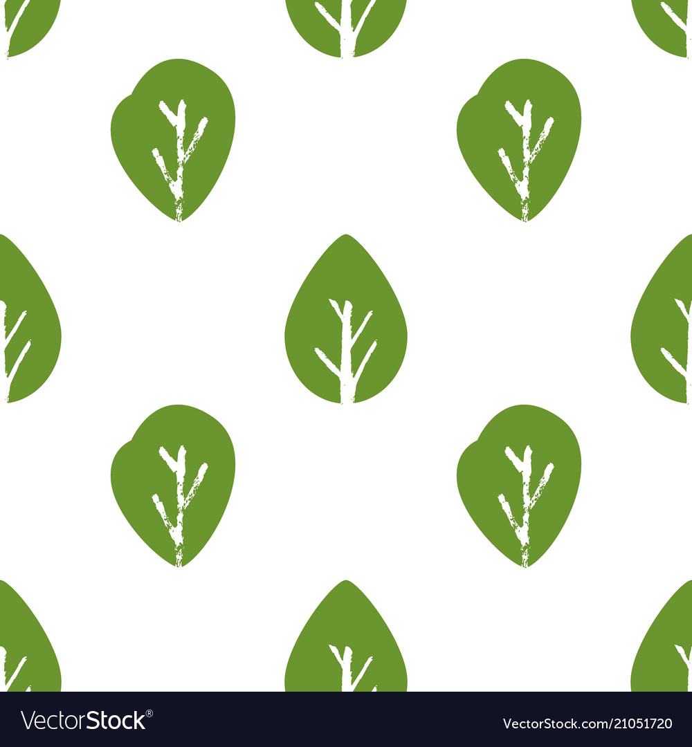 Green leaf pattern Royalty Free Vector Image - VectorStock