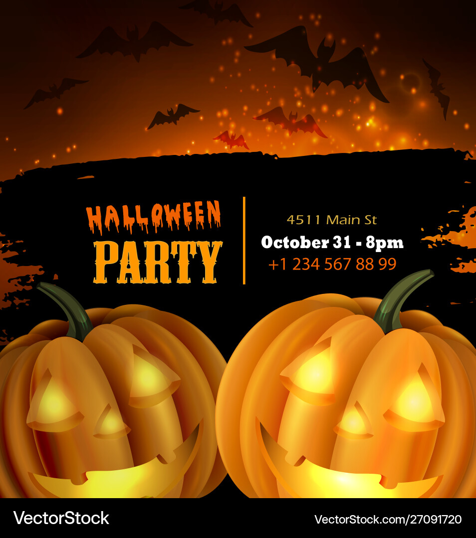 Halloween card or background art Royalty Free Vector Image