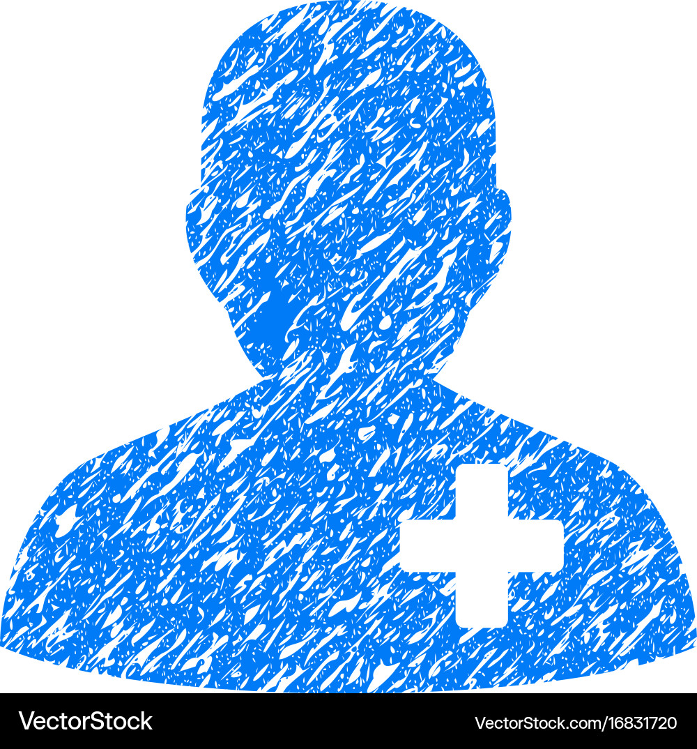 Medical volunteer grunge icon Royalty Free Vector Image