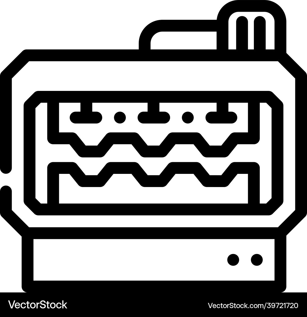 Metal part production machine line icon Royalty Free Vector