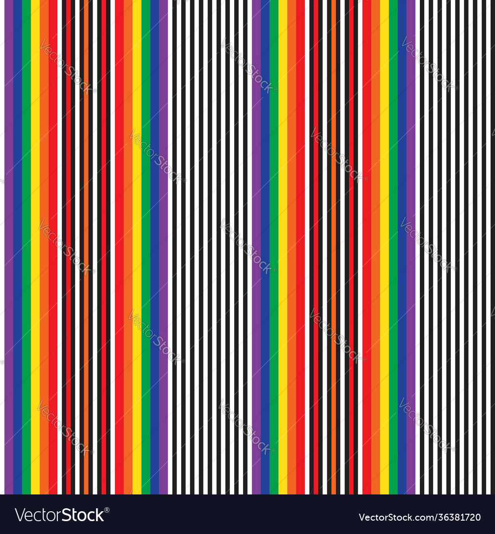 Rainbow stripe seamless pattern background Vector Image