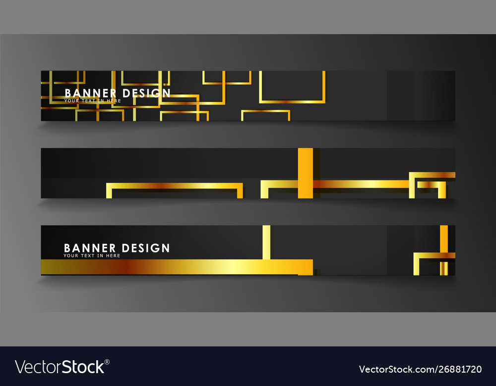 Set a banner with a rectangular background Vector Image