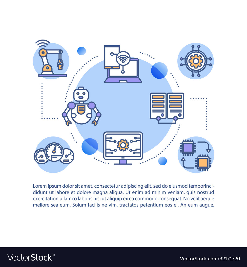 Technology implementation concept icon with text Vector Image