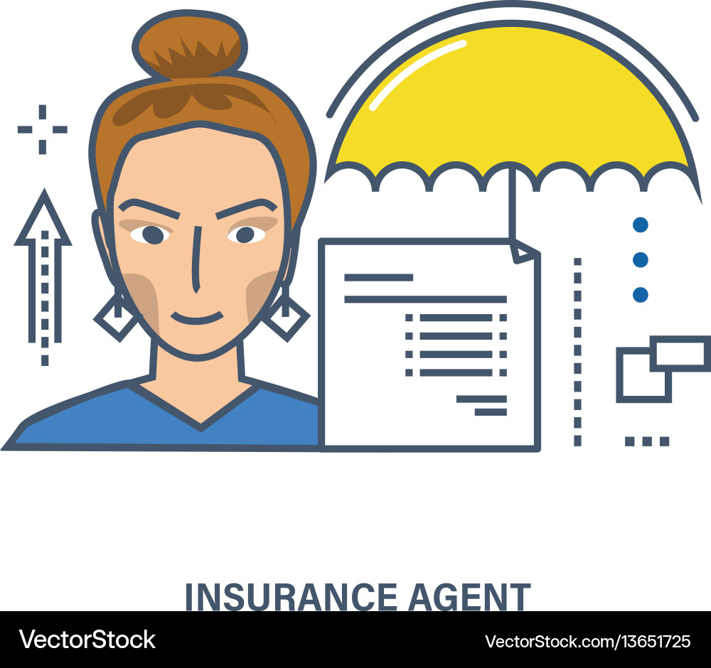 Concept of insurance agent Royalty Free Vector Image