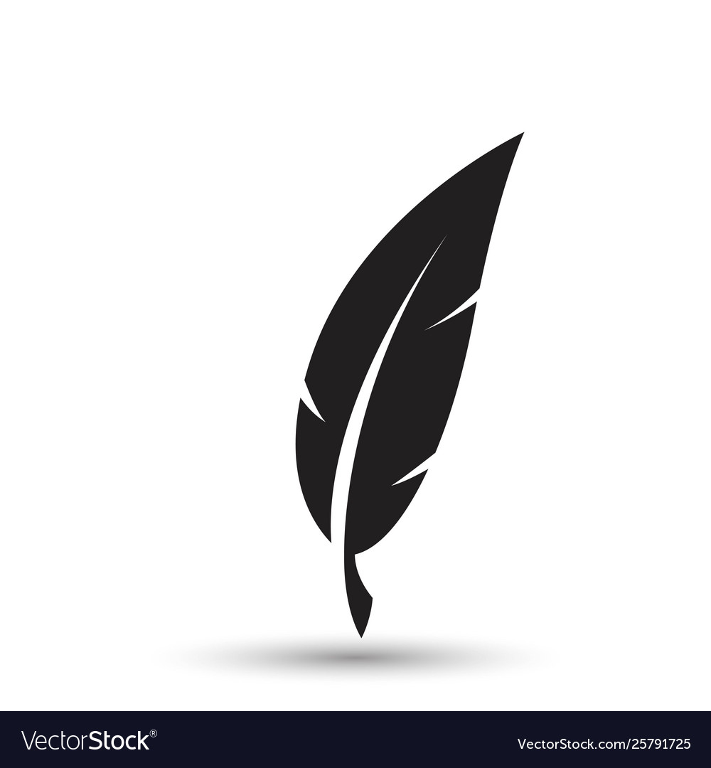 Feather icon isolated on white background Vector Image