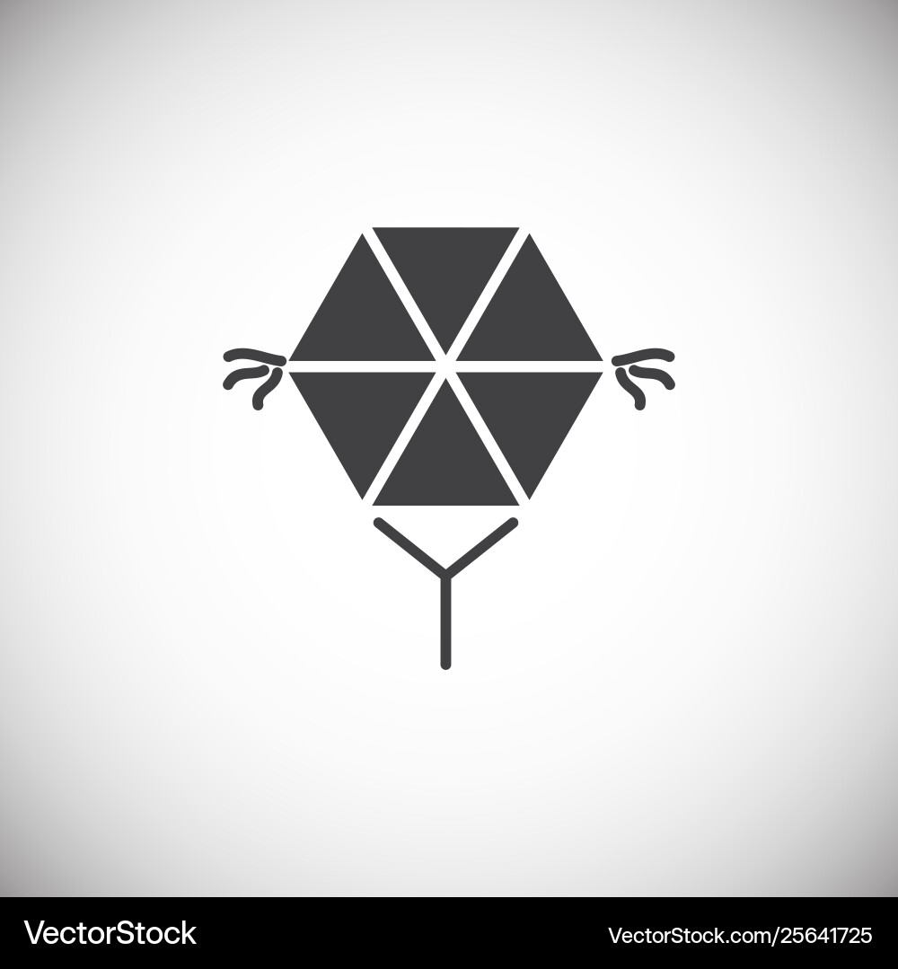 Kite icon on black background for graphic and web Vector Image