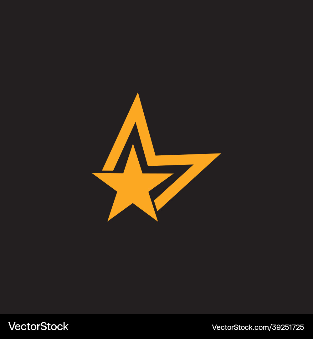 Letter m star simple motion abstract logo Vector Image