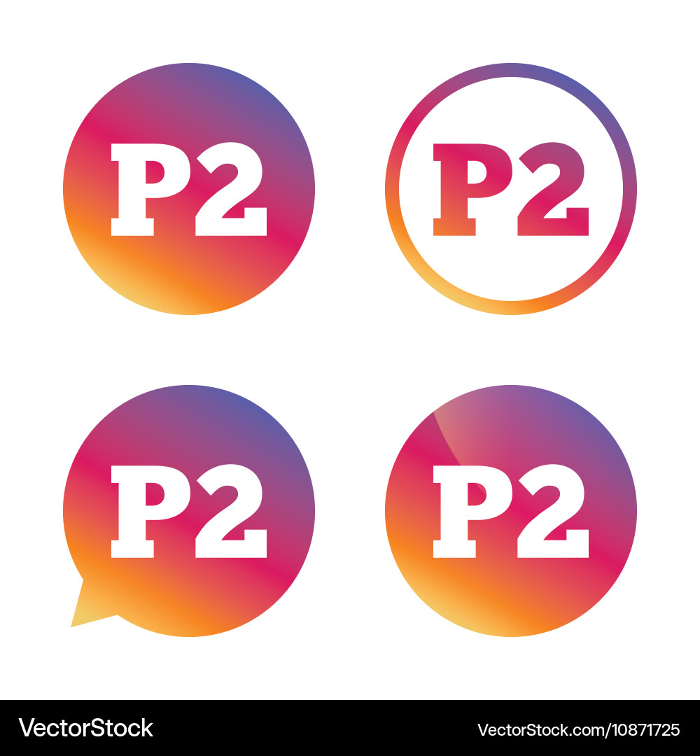 Parking second floor icon car parking p2 symbol Vector Image
