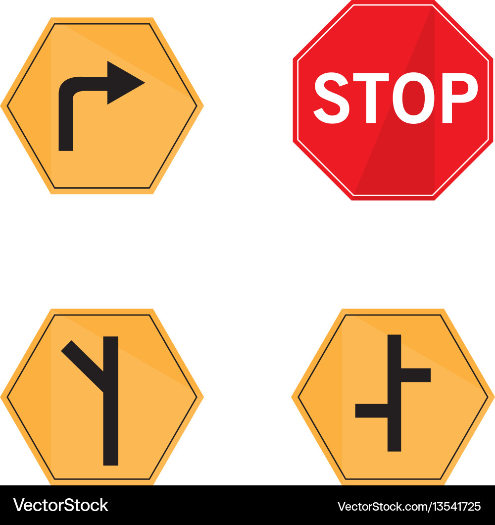 Set of transit signals Royalty Free Vector Image