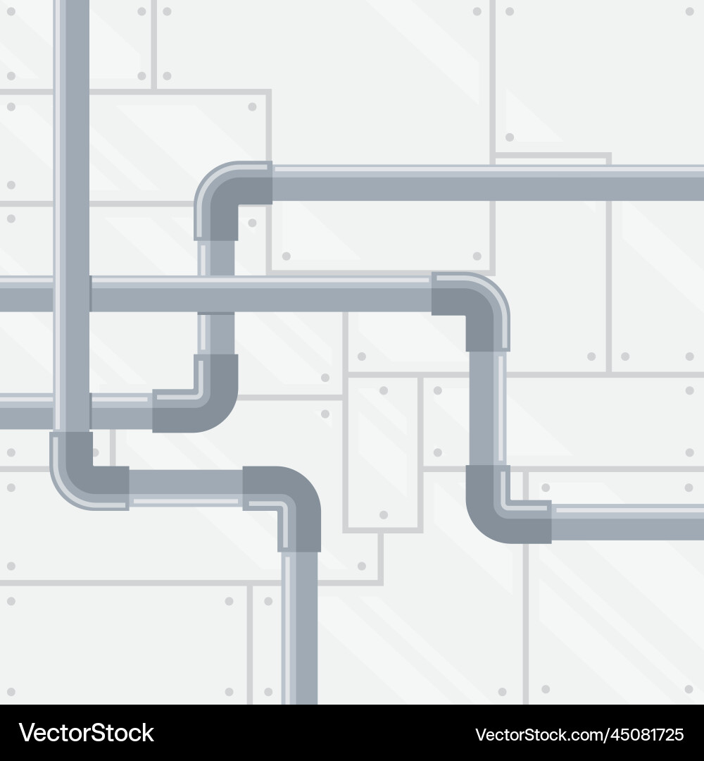 Water pipes metal plate background element design Vector Image