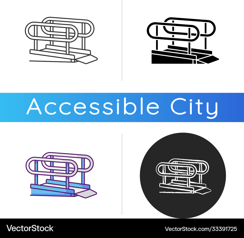 Wheelchair ramp icon Royalty Free Vector Image