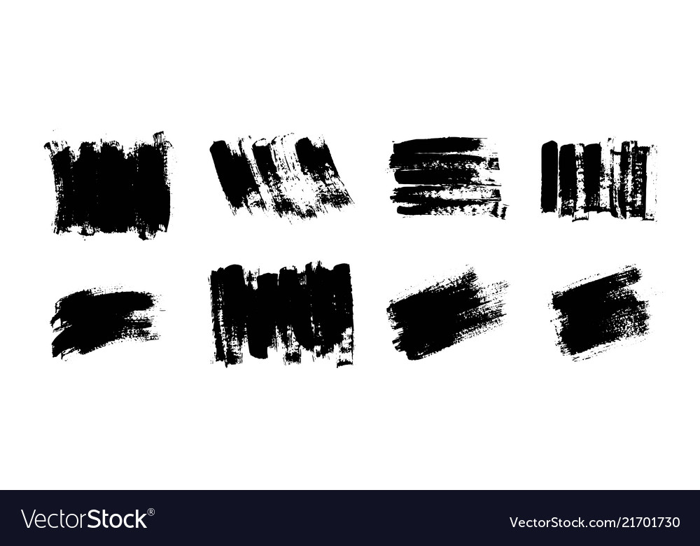 Black paint ink brush stroke Royalty Free Vector Image