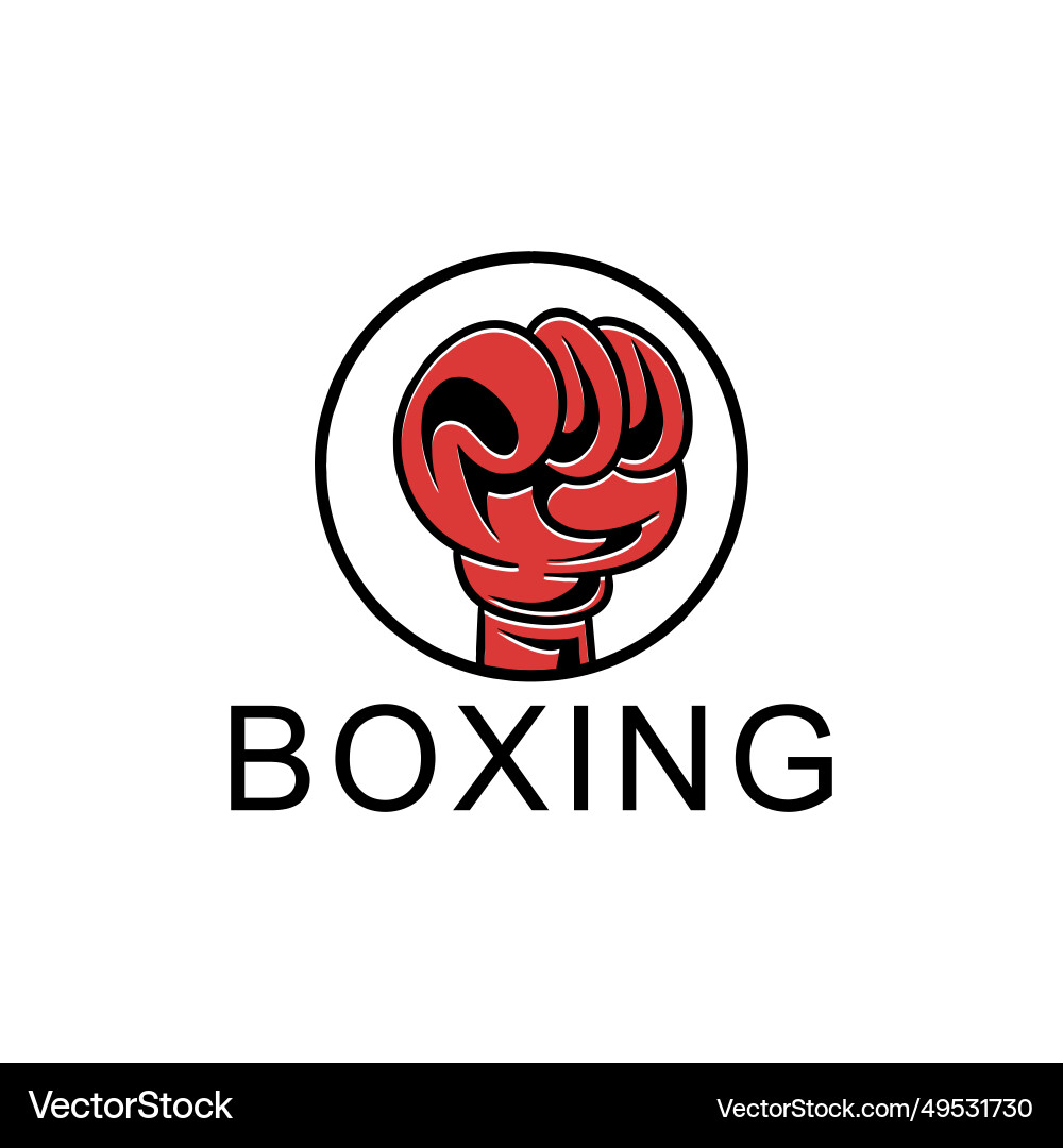 Boxing sport training logo design emblem Vector Image