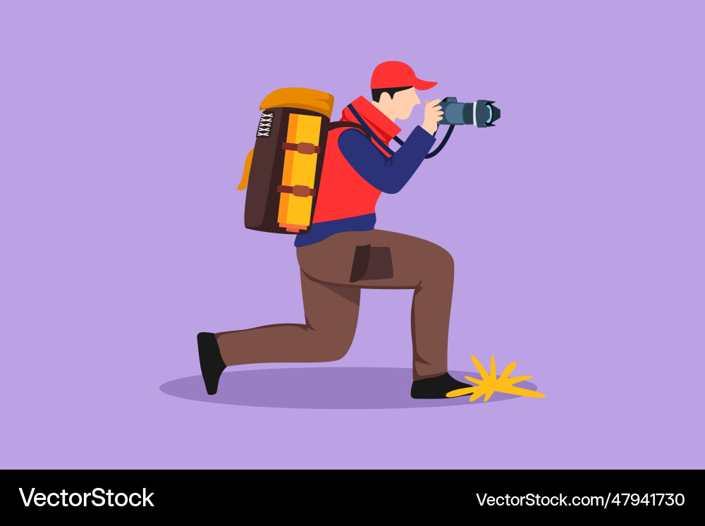 Character flat drawing side view of young man Vector Image