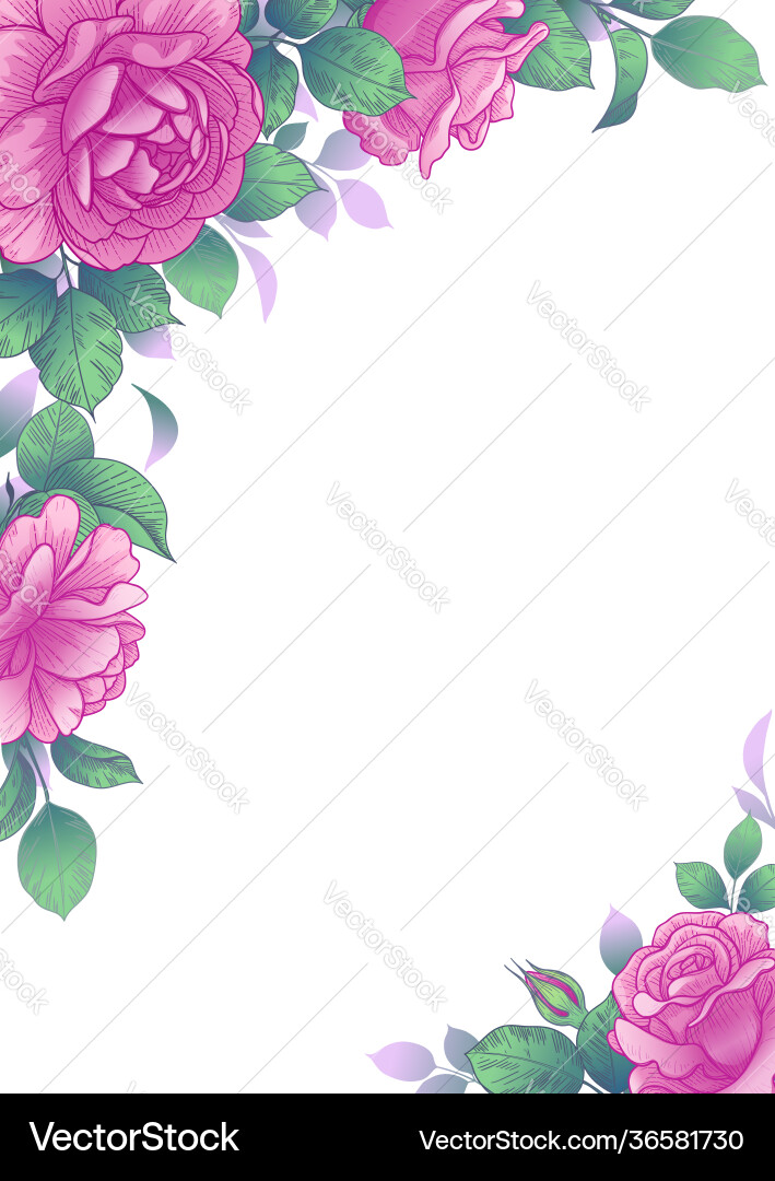 Elegant background with rose flowers Royalty Free Vector