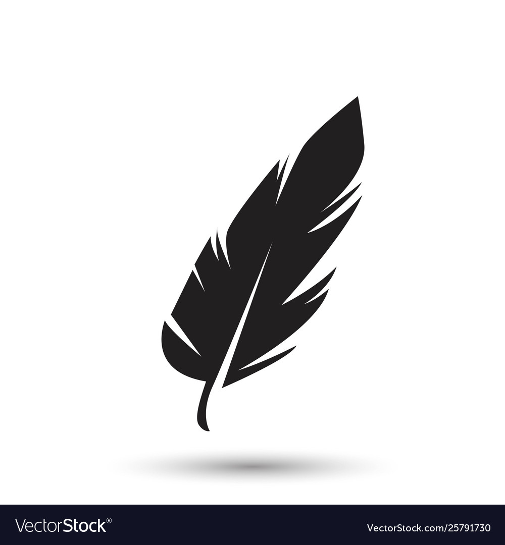 Feather icon isolated on white background Vector Image