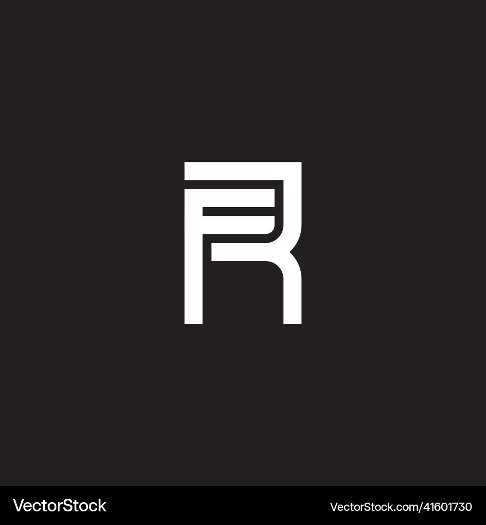 Fr - design element or icon logo with letters f Vector Image