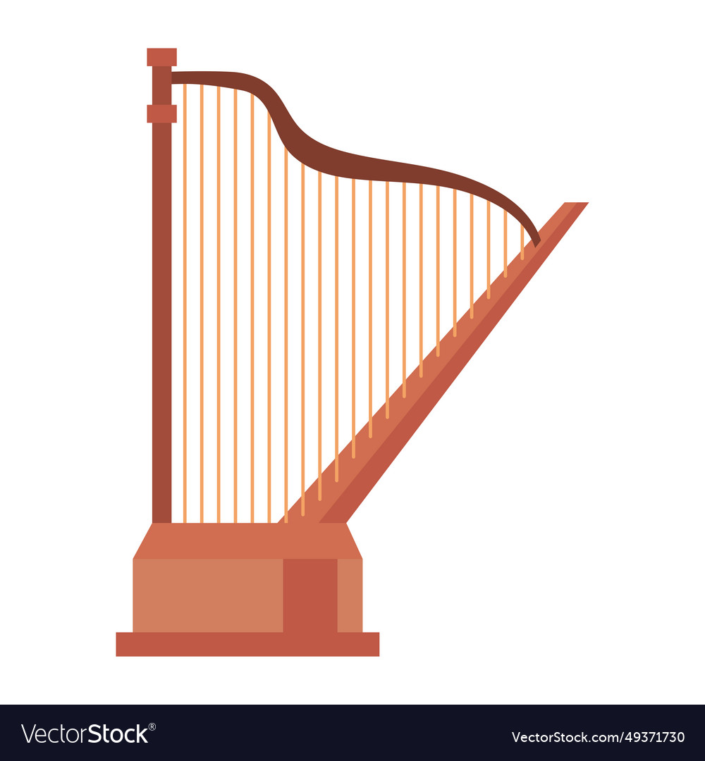 Mexican instrument harp Royalty Free Vector Image