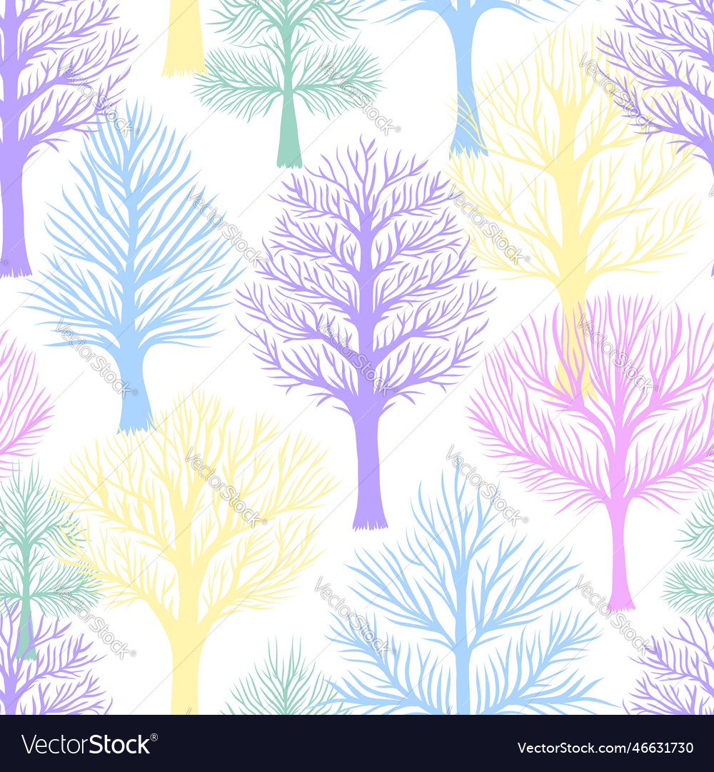 Pattern with trees Royalty Free Vector Image - VectorStock