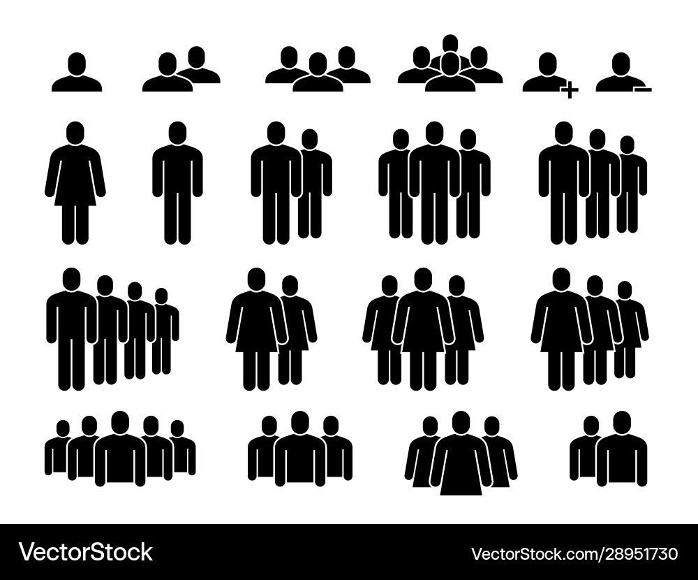 People icons human community group crowd Vector Image