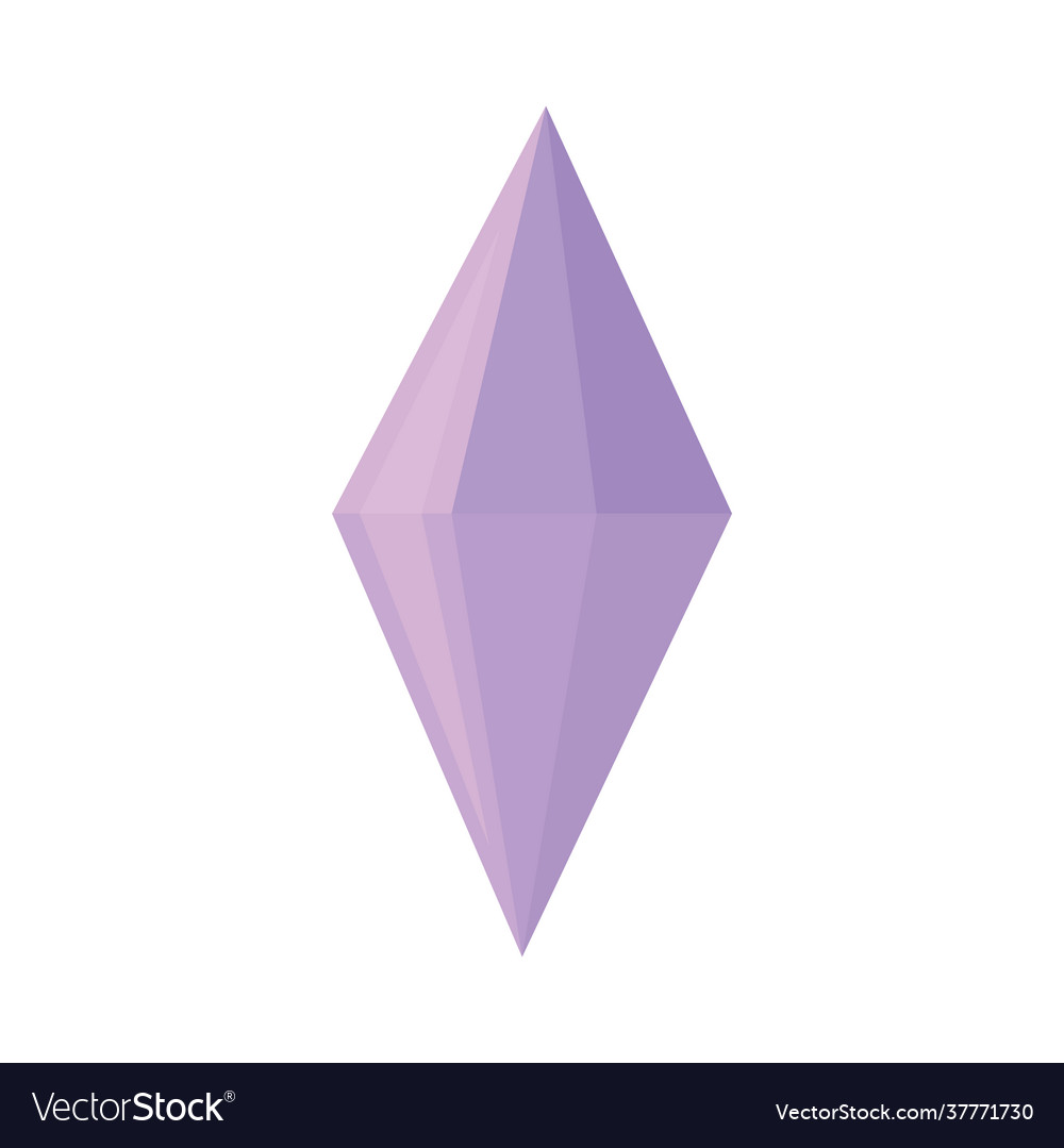 Purple gemstone design Royalty Free Vector Image