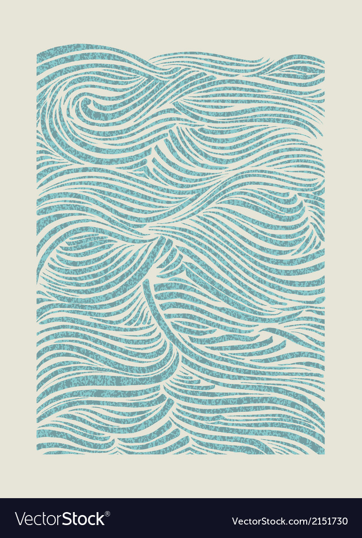 Sea waves Royalty Free Vector Image - VectorStock