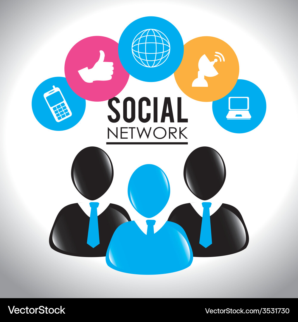 Social media design over white background Vector Image