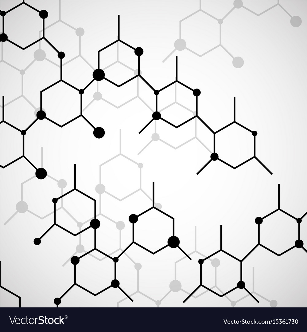 Structure Molecule Dna Abstract Background Vector Image