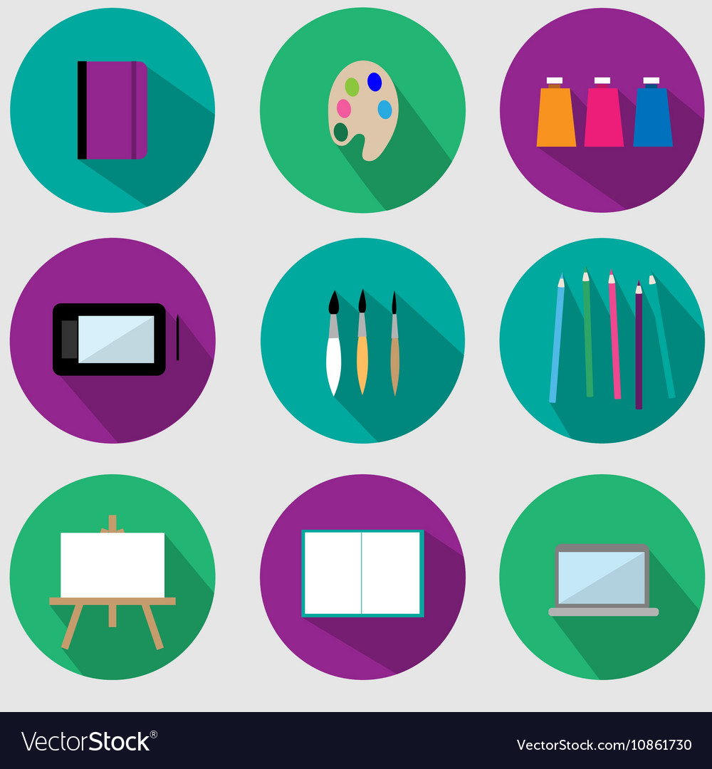 Study set Royalty Free Vector Image - VectorStock