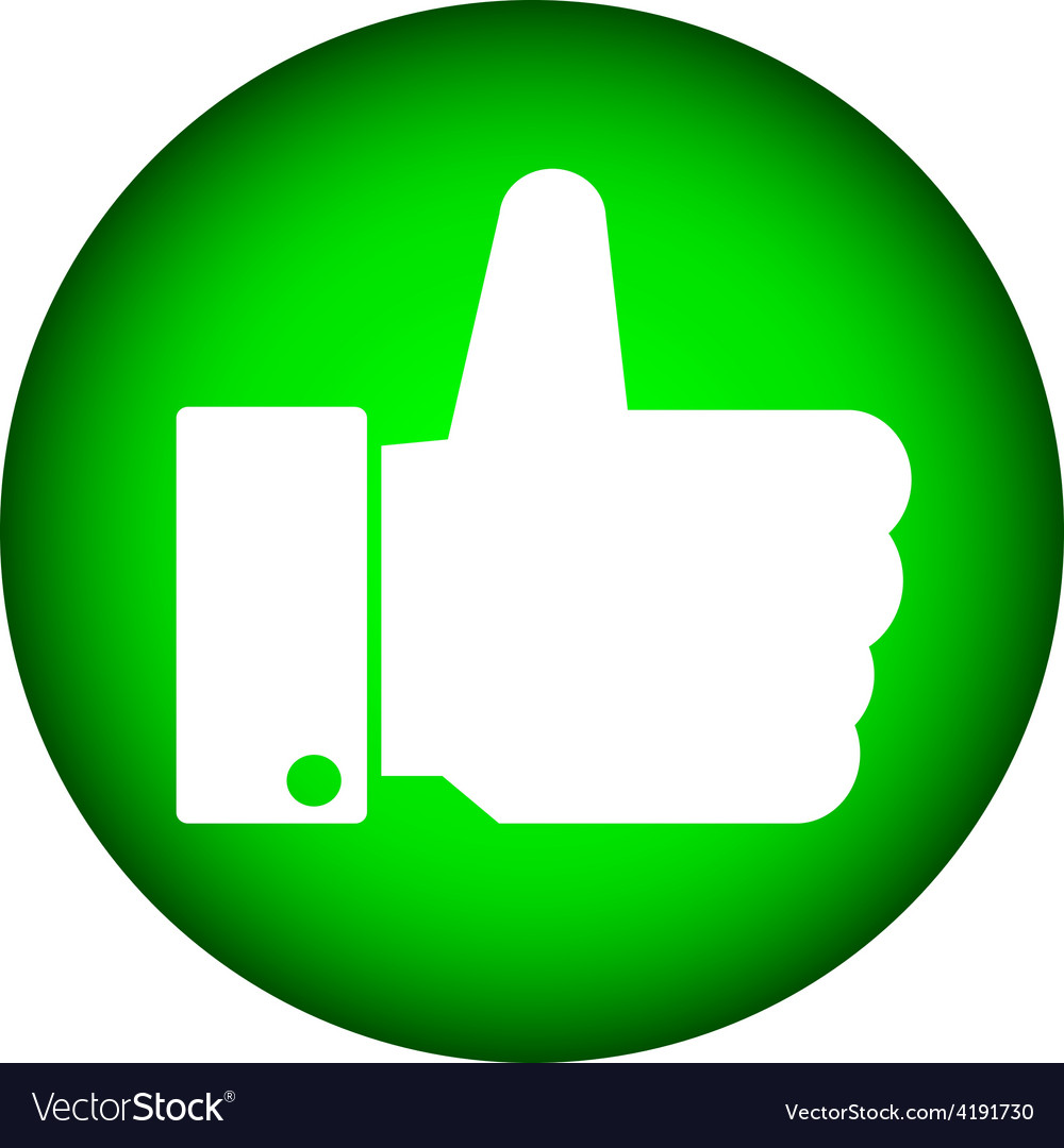 Thumb up button Royalty Free Vector Image - VectorStock